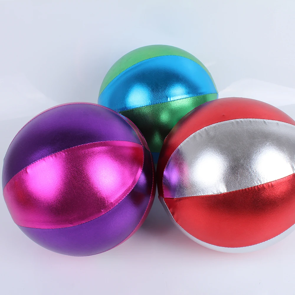 23cm Kids Pvc Inflatable Plush Fabric Covered Toy Volleyball Football ...