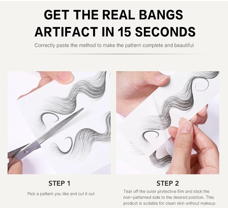 Custom Temporary Baby Hairline Tattoo Sticker Waterproof Edges for ...