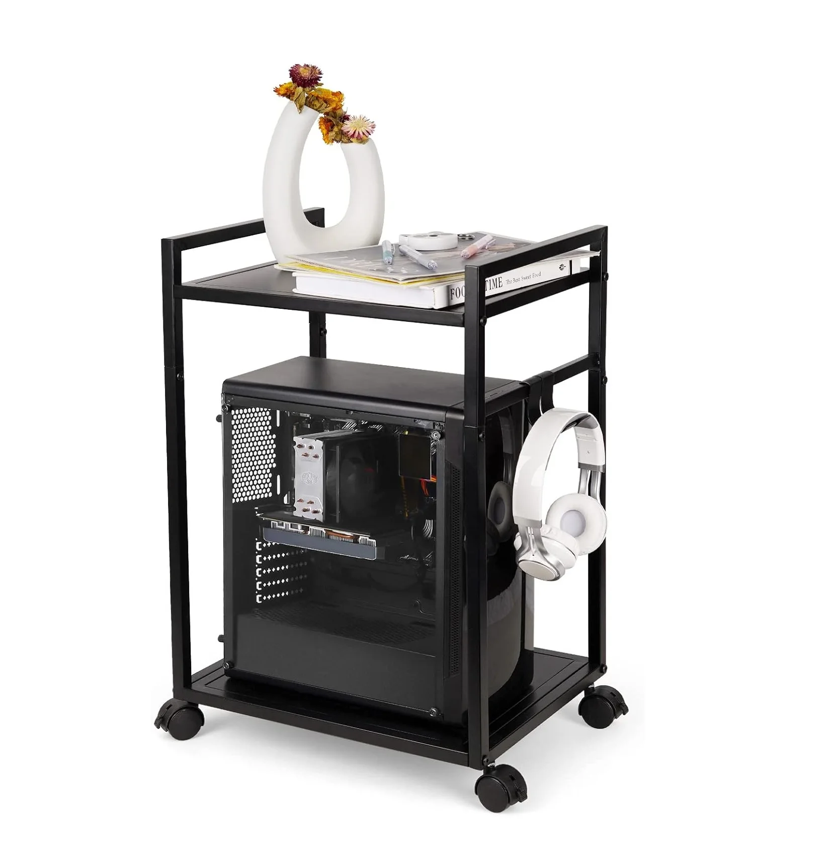 Pc Tower Stand Floor Removable Cpu Storage Stand Computer Tower Stand 2 ...