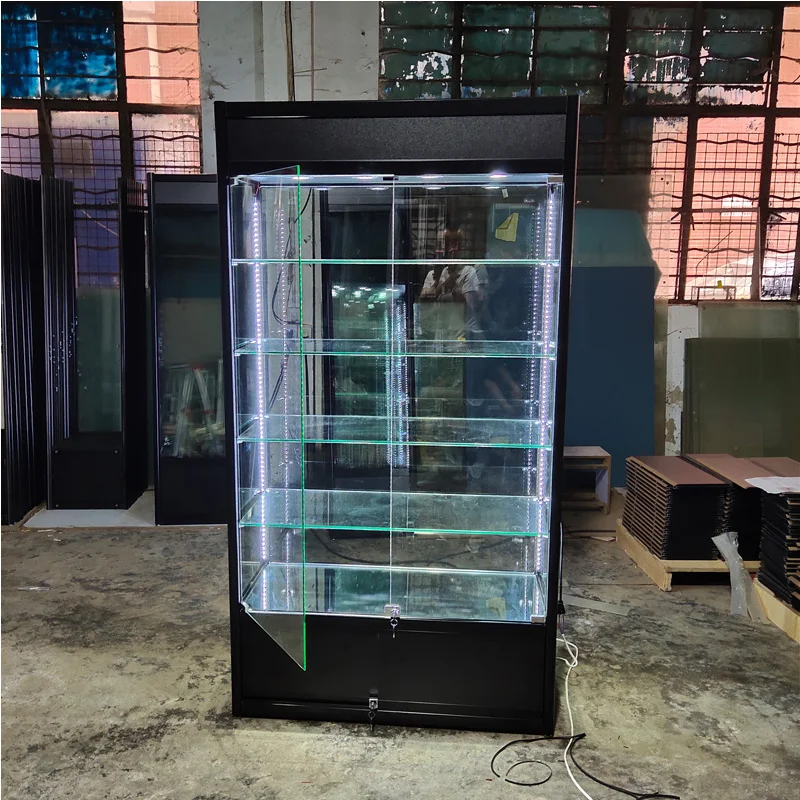 Smoke Shop Dispensary Supplies Display Cabinet With Mirror Backing ...