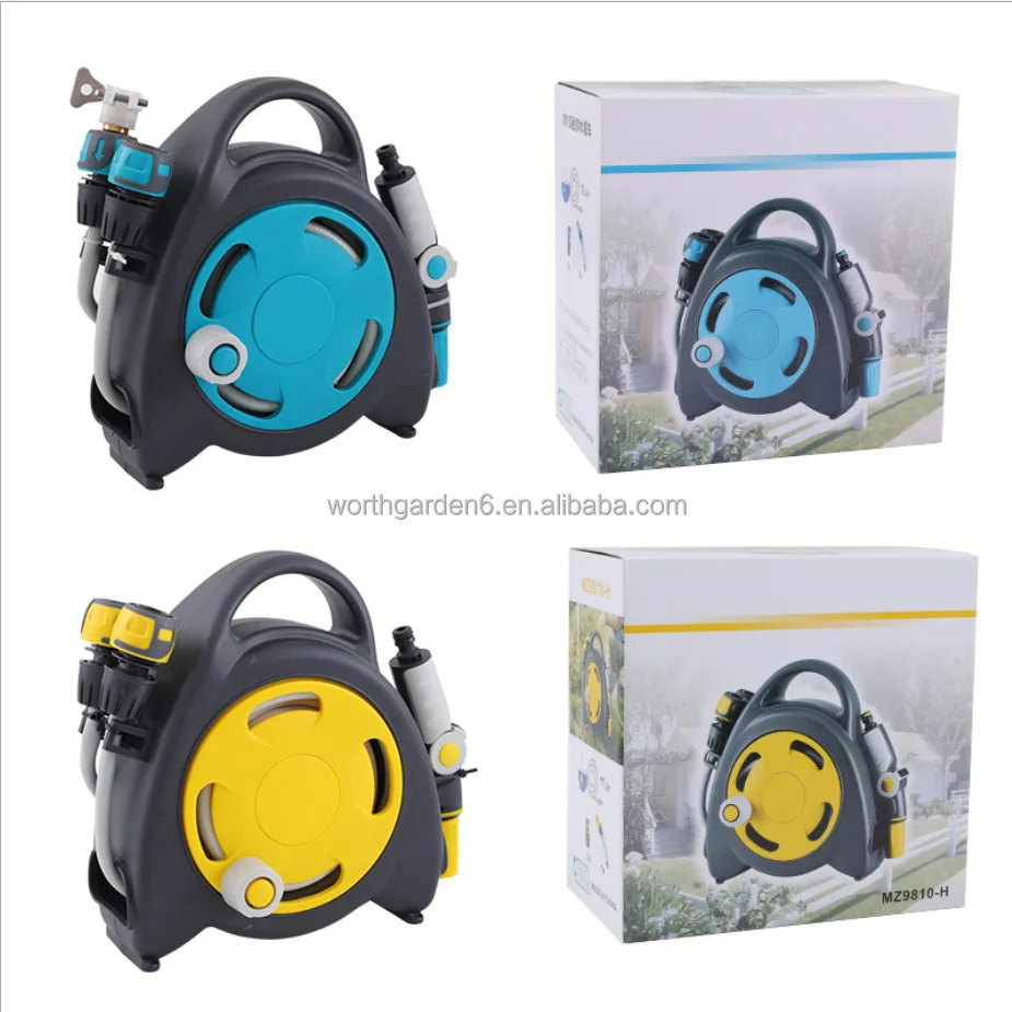Yardworks 10m Mini High Retractable Pressure Water Hose Reel