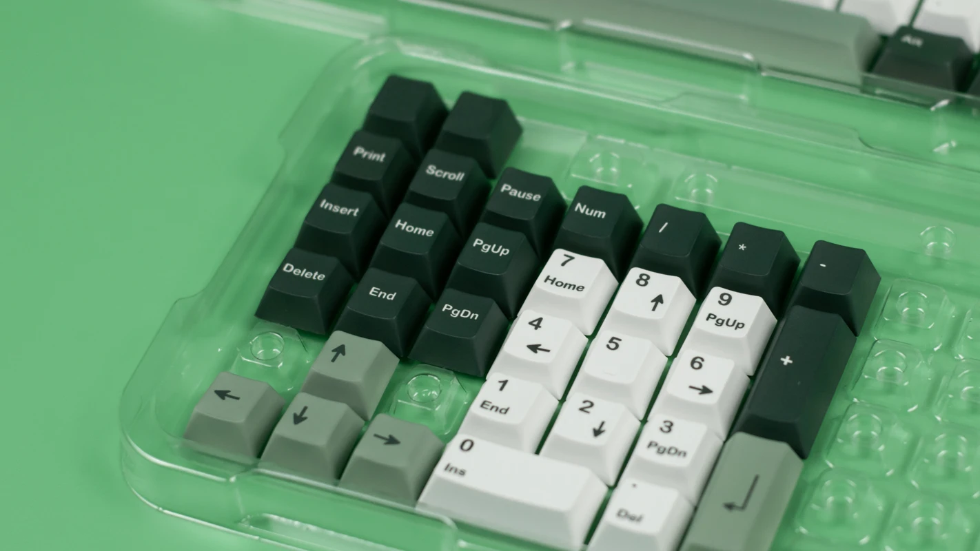 Custom Printed Keycaps - Matcha Keycap Set Green PBT