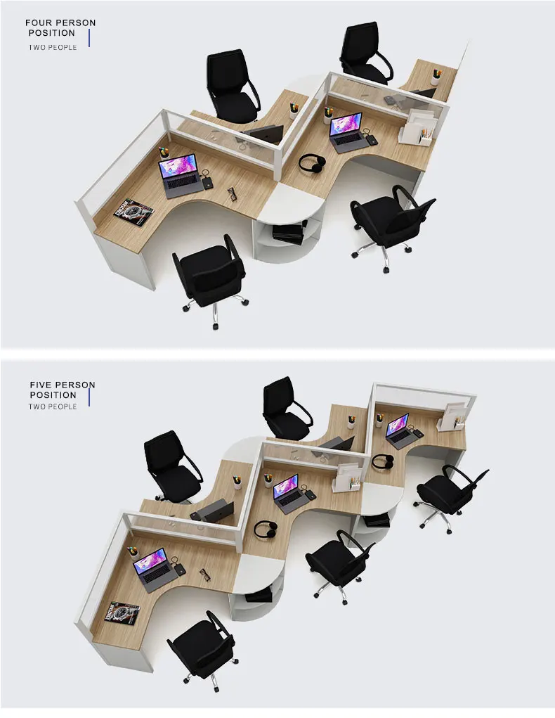 New Arrival Modular W Shaped Corner Desk Workstation - Modern Eco ...