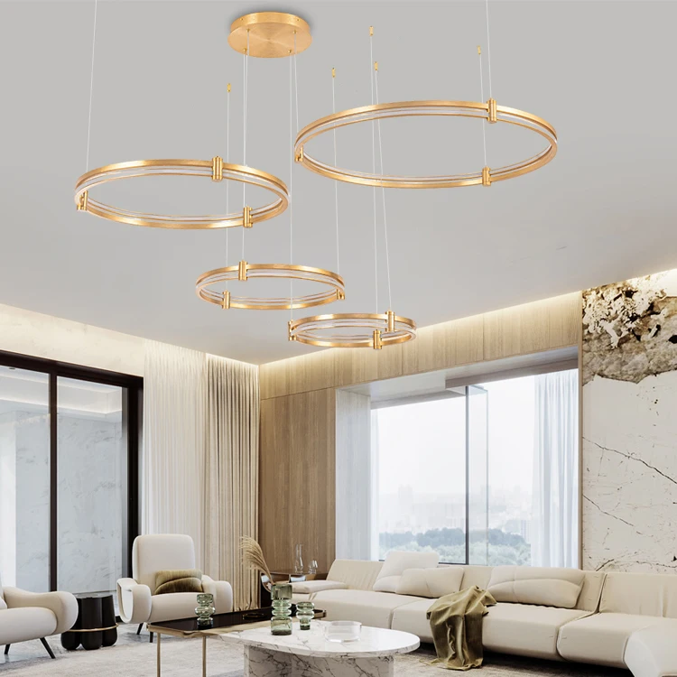 Home Decorative Modern Living Room Hotel Circle Hanging Pendant Light ...