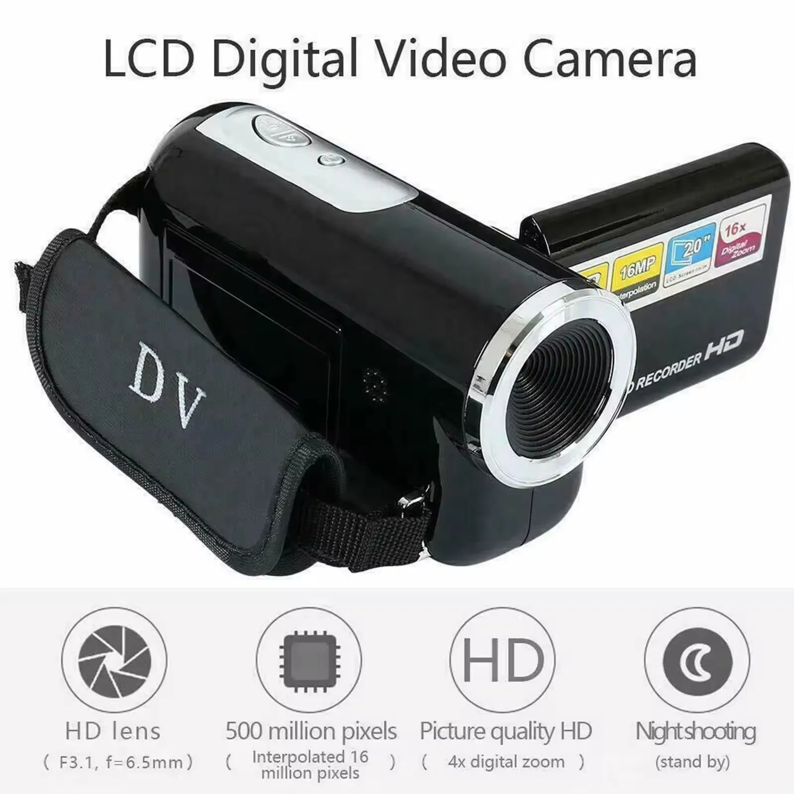 Replica Plates DH-90 Digital Camera Recorder - 4K Video Camcorder With ...