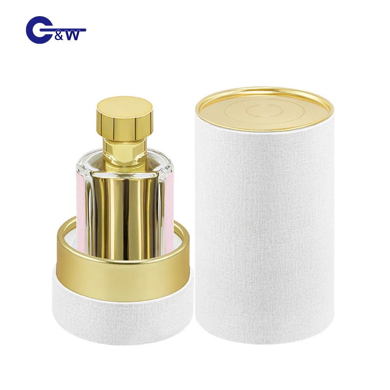 Free Sample Luxury 50ml Perfume Bottle Cylinder Paper Tube Package Custom Design Cosmetic Gift ...