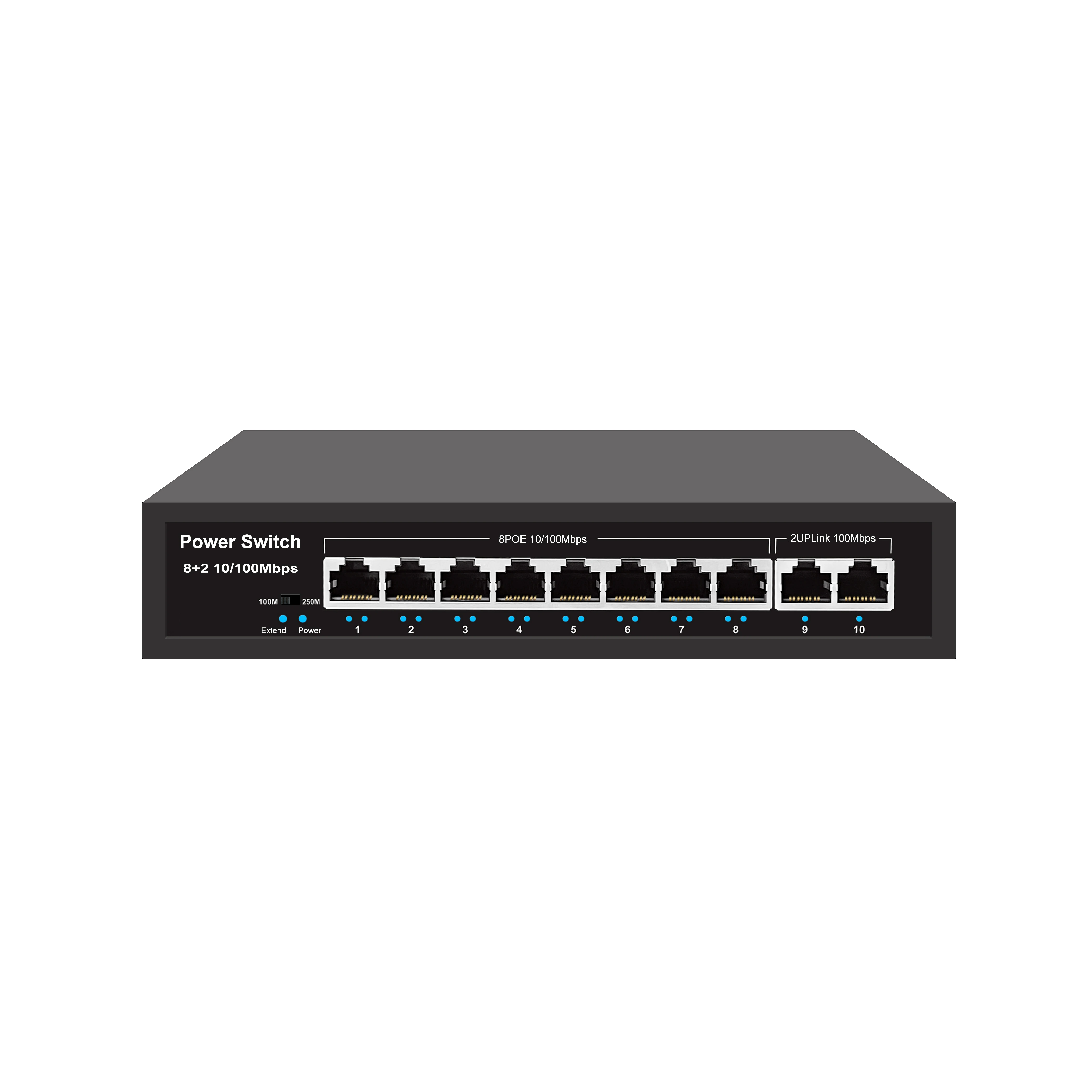 High Quality 8 Port Poe Switch 2 Rj45 Uplink Ports 120w Power Unmanaged Realtek Poe Switch - Buy ...