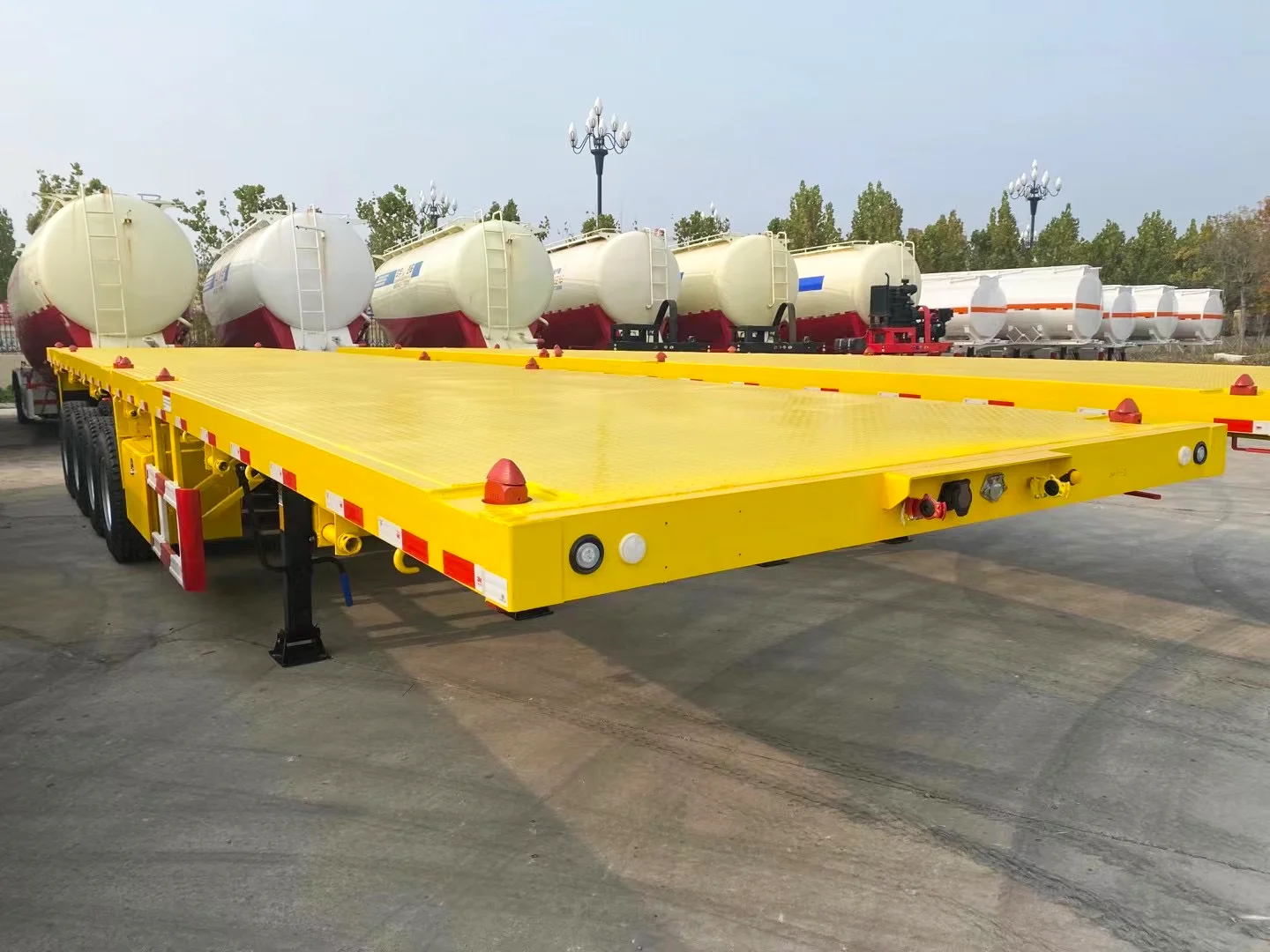 Shipping 20ft 40ft 50ft 53ft 40 Feet 2 3 4 5 Axles Flatbed Semi Truck ...