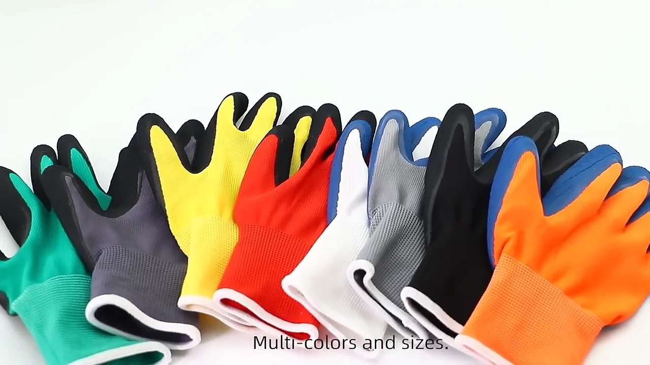 Nmsafety Guantes De Latex Guante De Naylon Guantes Para Trabajo ...