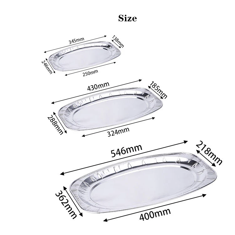 Oval Tray Large Disposable Platter Turkey Fish Grilling Roasting ...