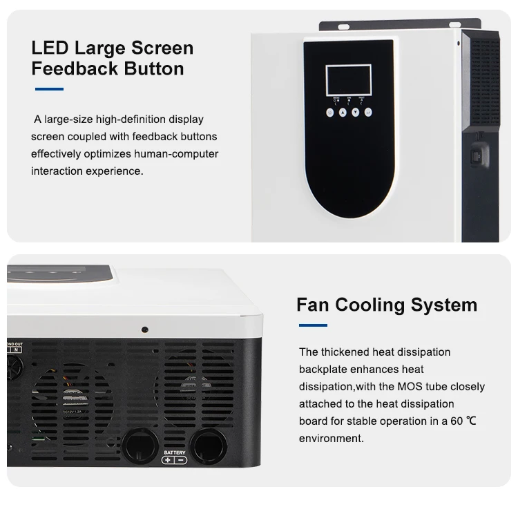 Solar Inverter 24v Dc To 220v Ac Solar 48v Off Grid 3.5kw 5.5kw Mppt ...