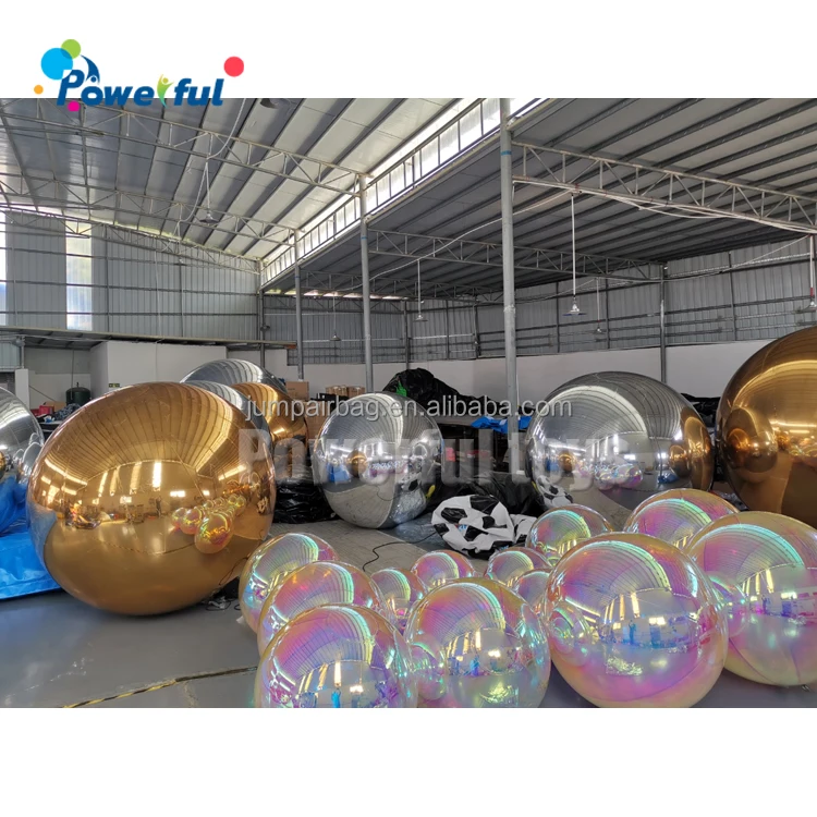 Giant Decorative Mirror Sphere Custom Large Pvc Silver Iridescent ...