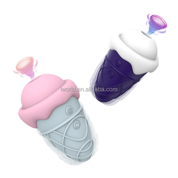 Silicone Clitoral Sweet Sucking Vibrator - Ice Cream Tone