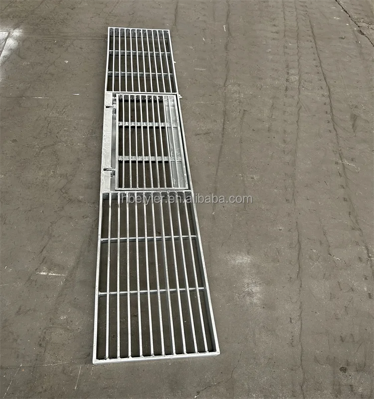 Singapore HDB Galvanized Steel Drainage Grating 1800x300mm With Hing ...