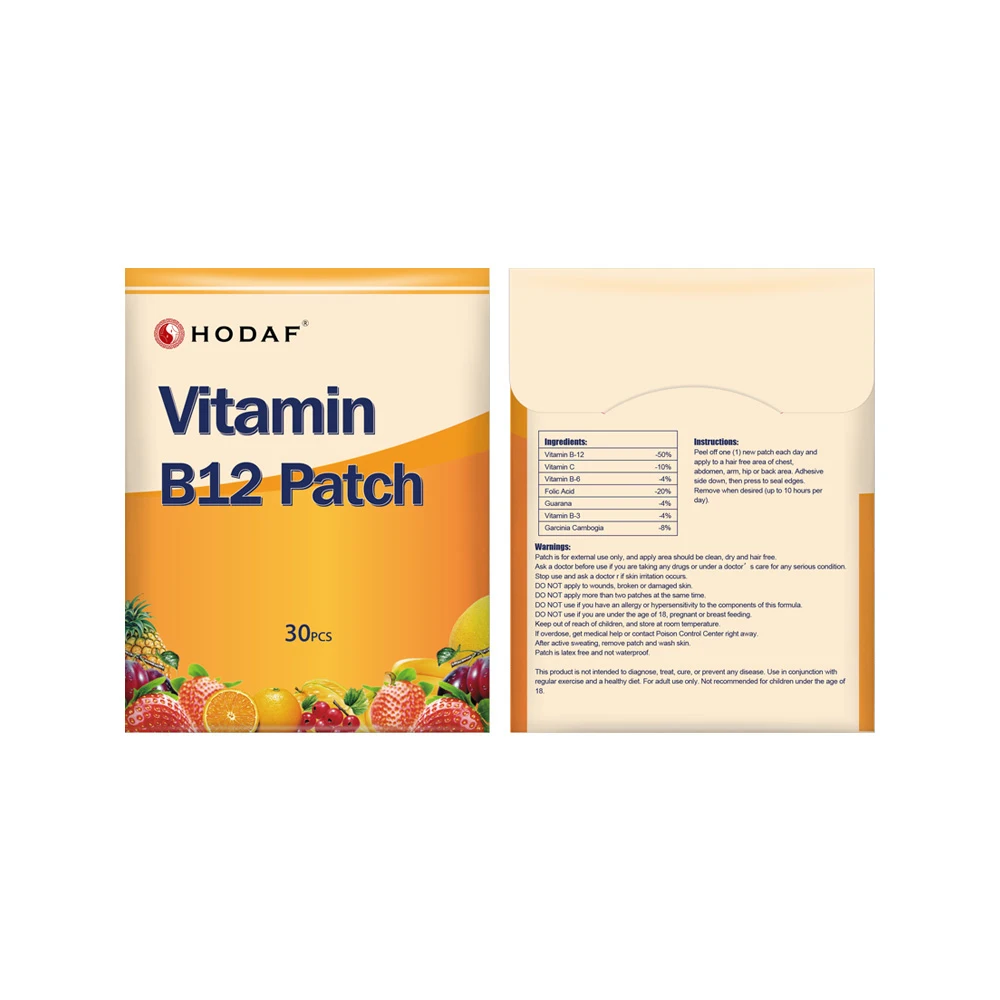 Enhance Body Wellbeing Hodaf Vitamin B12 Sticker Feel Your Best Every Day With Multi Vitamin ...