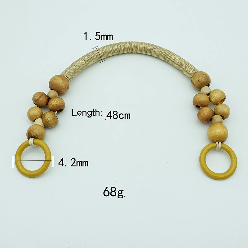 Wholesale Vintage Wooden Bag Handles with Pearl Details