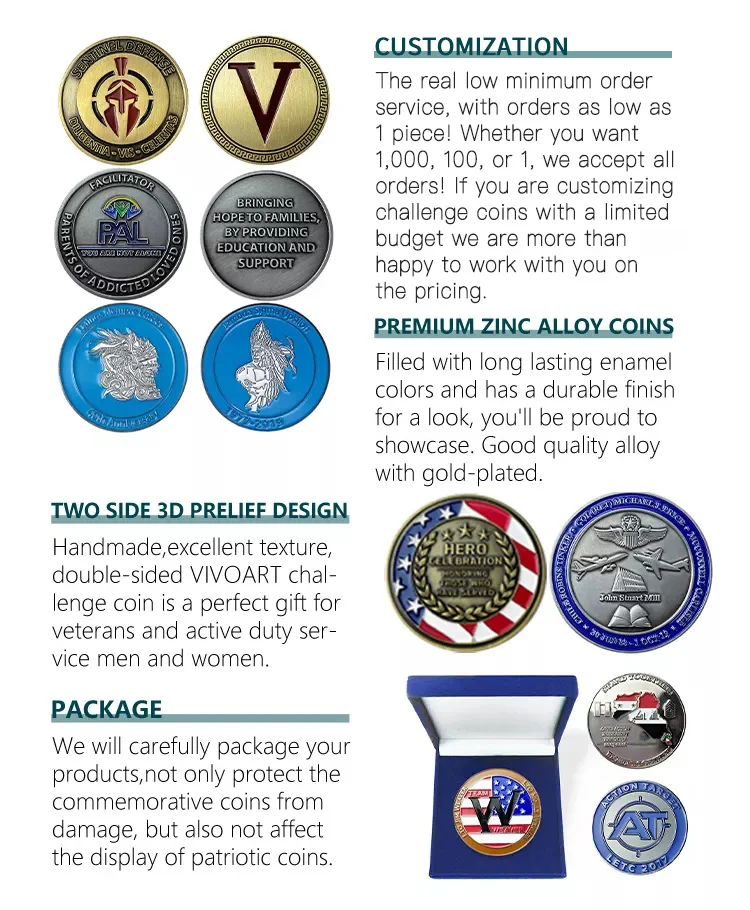 Old Coins Custom Challenge Coin - Commemorative Metal Stamping