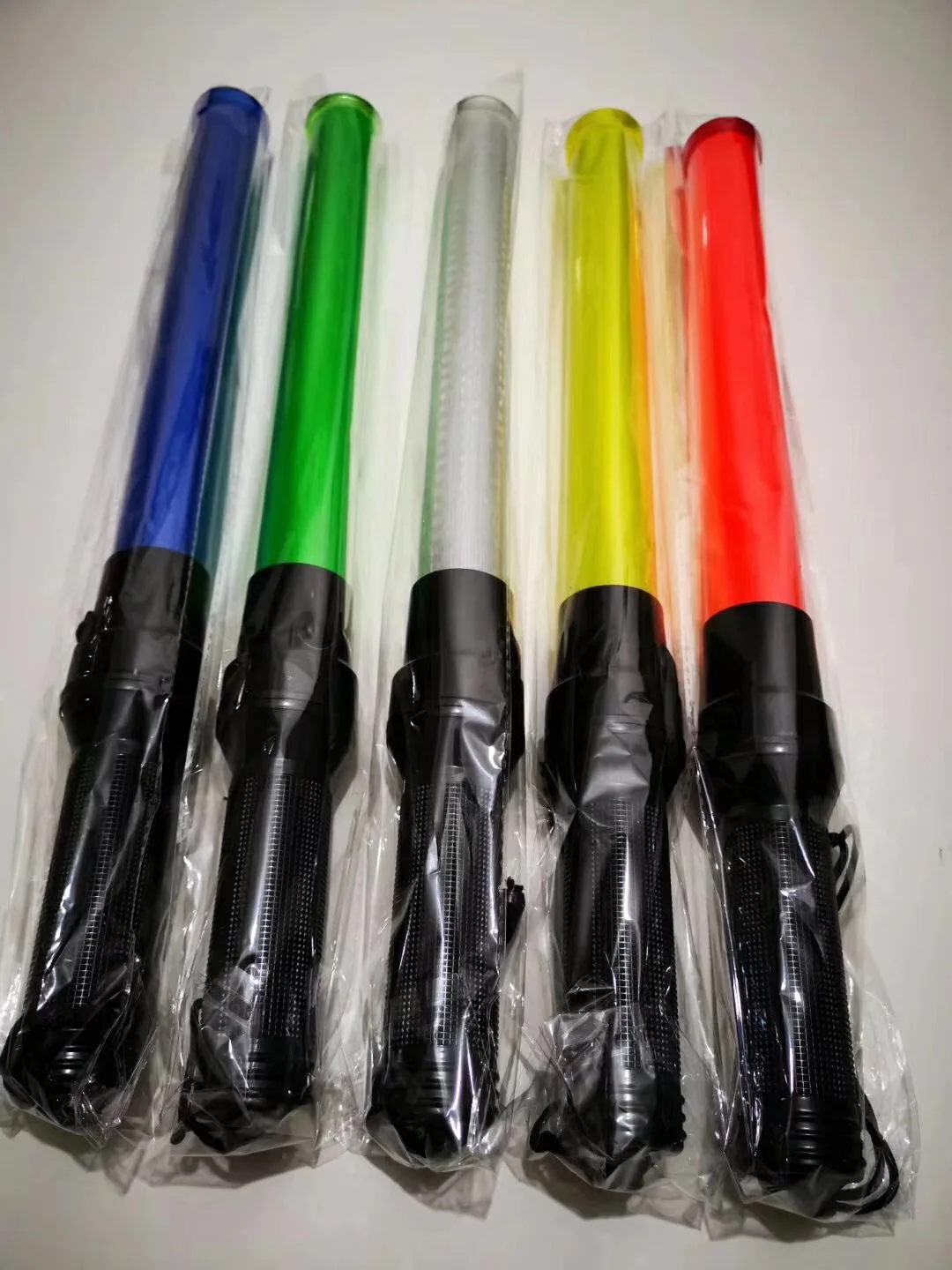 54cm Reflective Traffic Control Flashing Stick Red LED Wand Warning ...