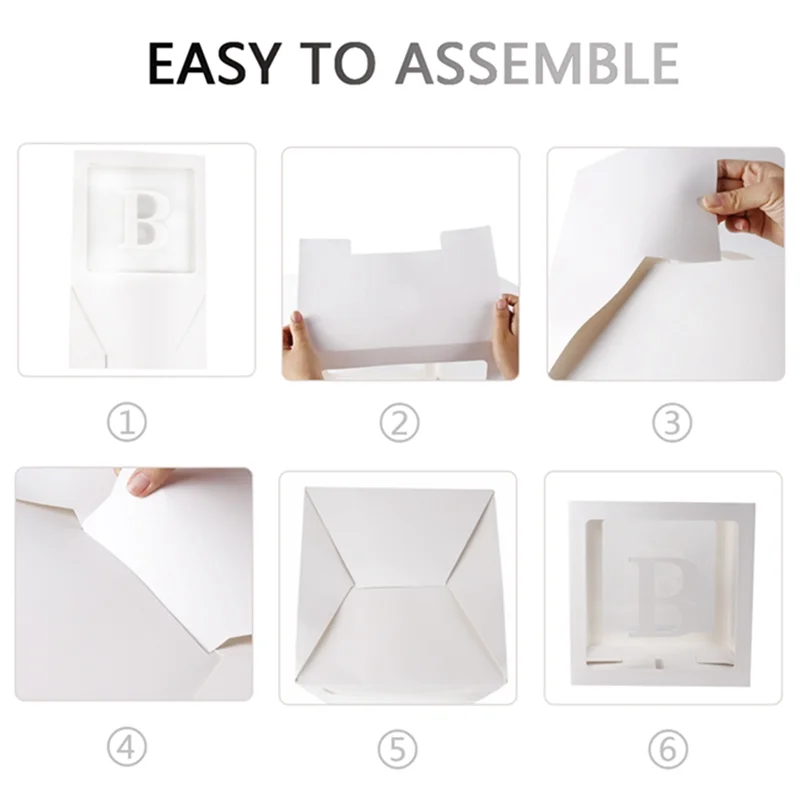 Balloon Boxes with Letters - Perfect for Baby Shower Decor