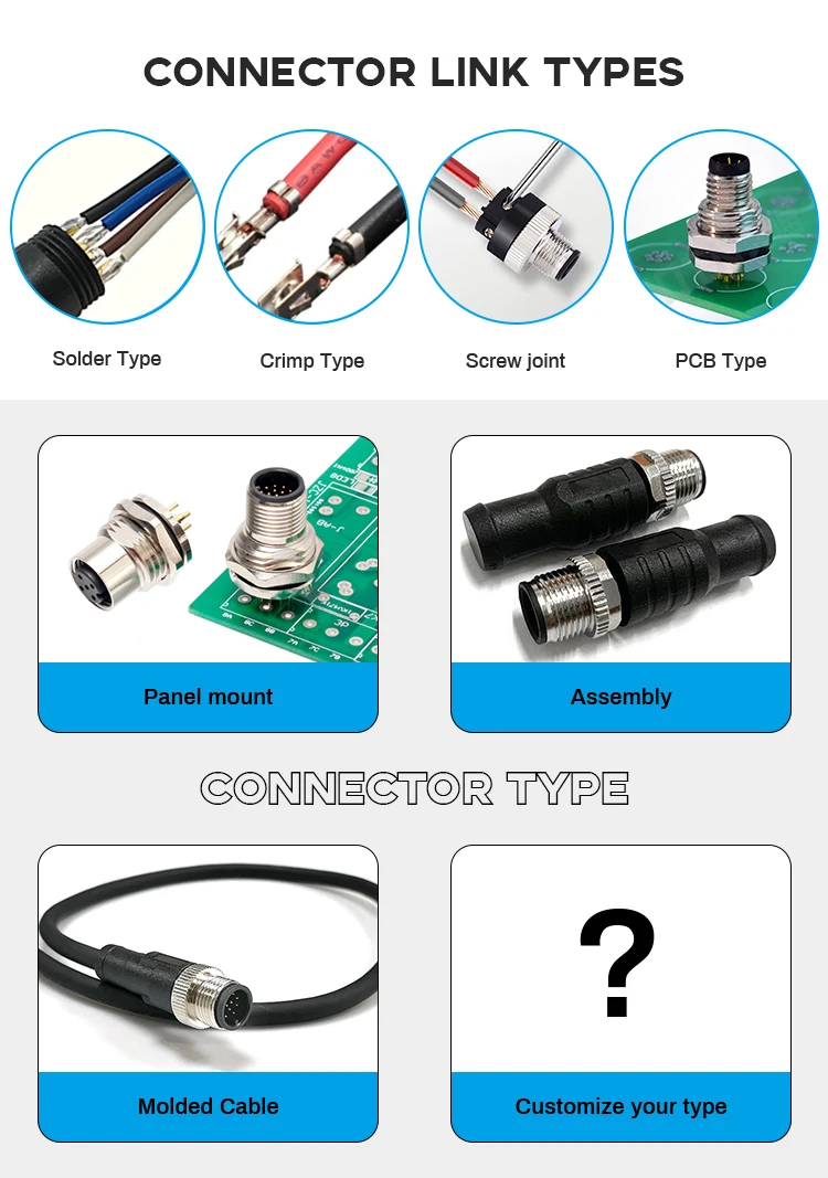 M12 a Code 5 Pin 5p Sensor Male Female Waterproof 90 Degree Right Angle ...