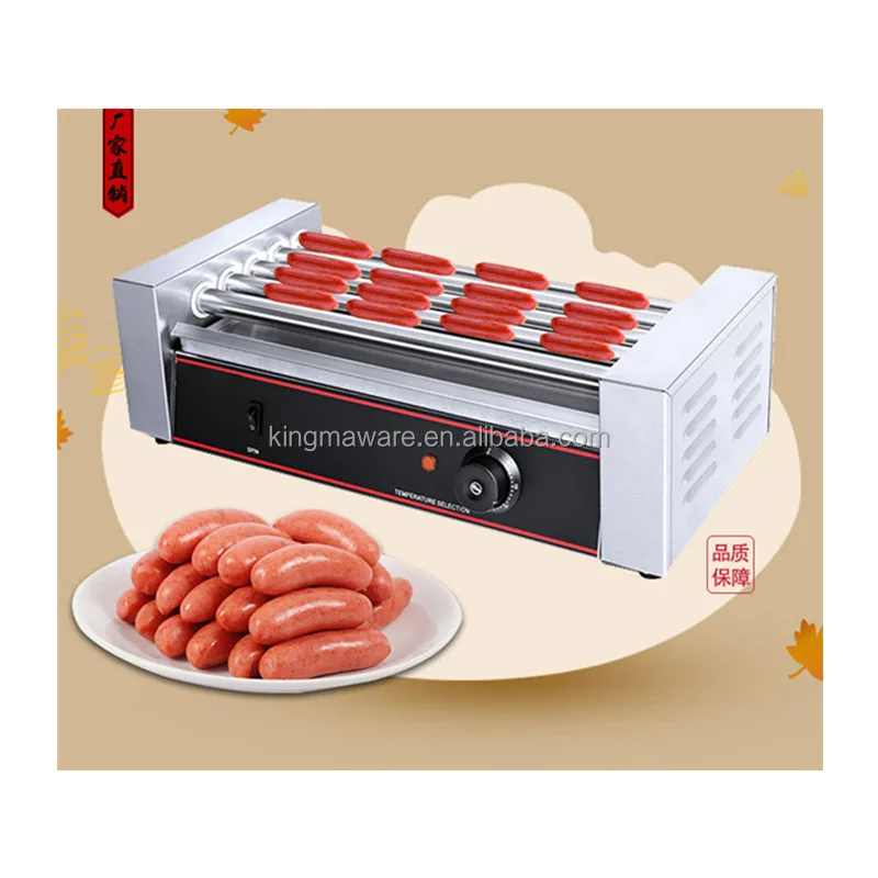 Electric Hot Dog Machine Street Food Equipment 5 Sausage Commercial Hot ...