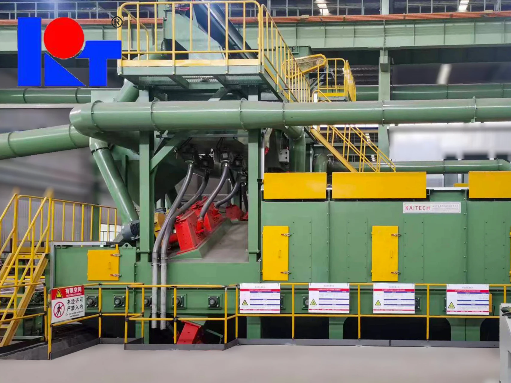 Q69 Continuous Roller Pass Through Type Shot Blasting Equipment or ...