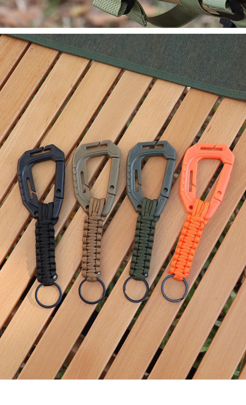 Outdoor Paracord Lanyard 550 Paracord Survival Keychain With Plastic ...