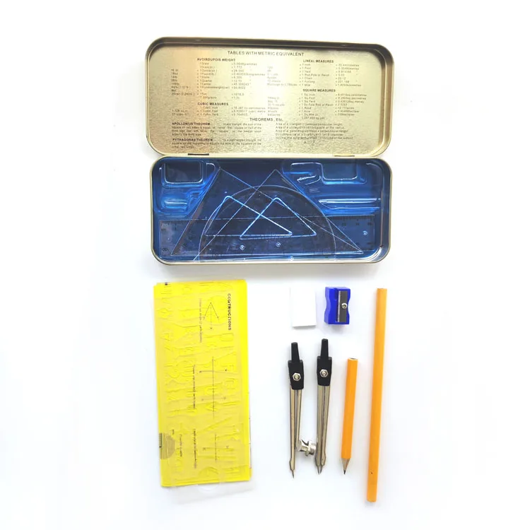 Multi Functional Drawing Compasses Protractor Divider Set Math Geometry ...