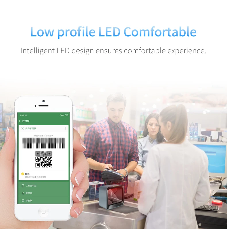 2025 New 2D QR Code Barcode Scanner Desktop Handsfree Table Top Code ...