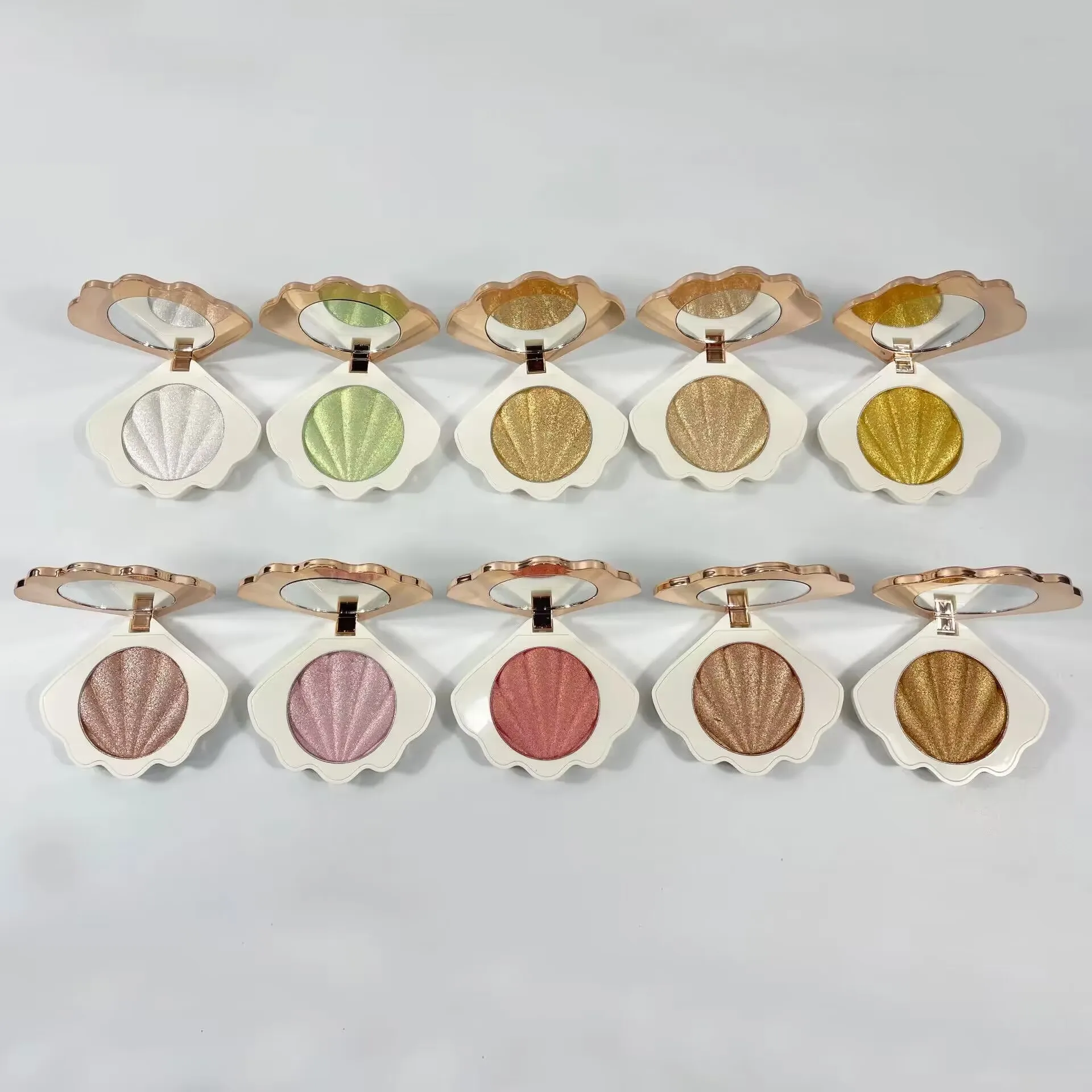 Custom Shell Shape Highlight Palette Shiny Glow Highlighter Powder ...