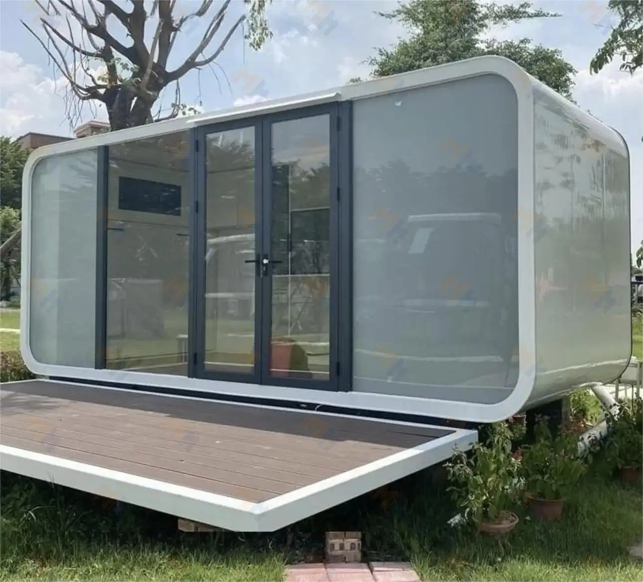 Mh Luxurious Prefab Pod Shaped Prefabricated Movable Steel Structure ...