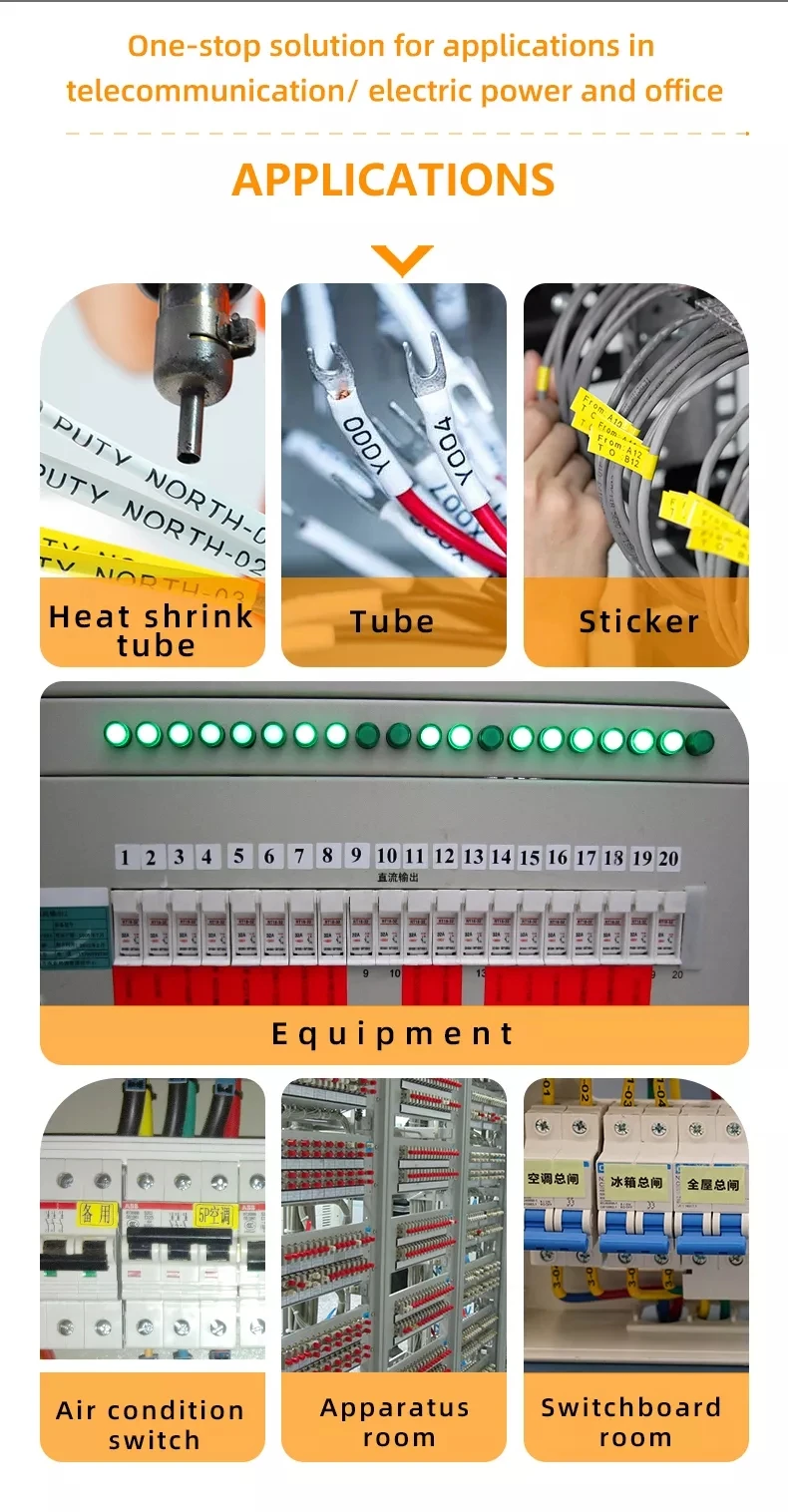 PUTY PT1010 Thermal Transfer Cable ID Printer for PVC Tube & Heat ...