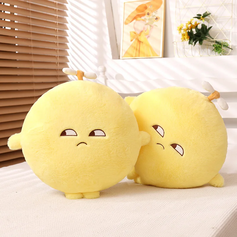 Lemon with Slanted Eyes Custom Fruit Plush Toy Soft Bed Pillows Home ...
