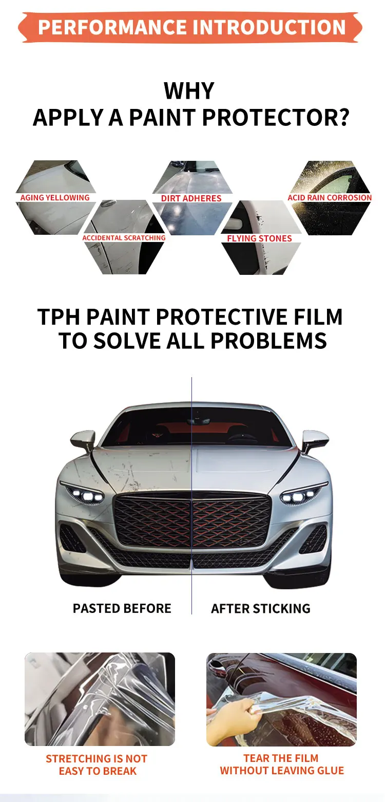 Tph13 1.52*15m High Glossy Wholesale Price Non Yellowing Car Wrap Self ...