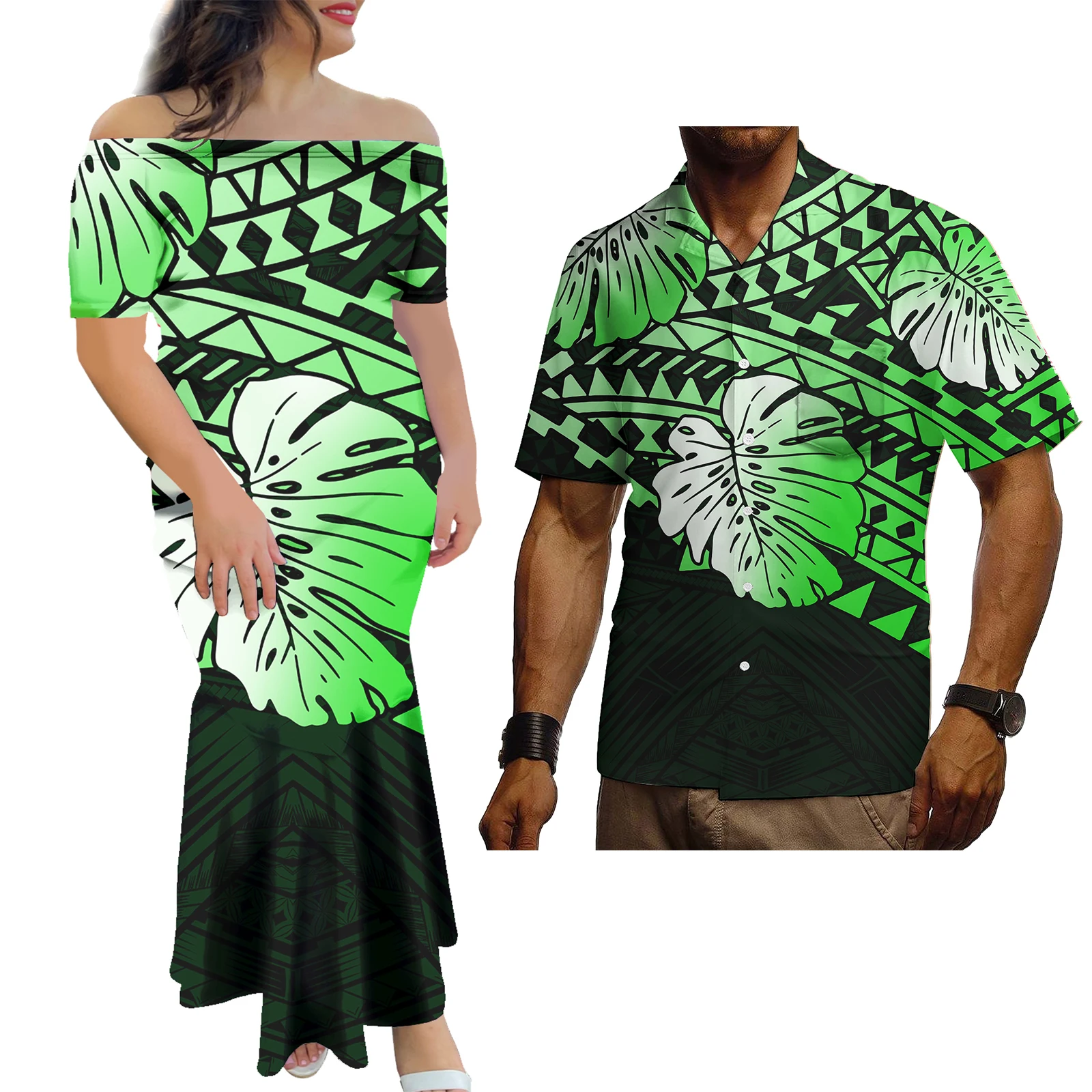 Polynesian Tribal Traditional Samoan Puletasi Dress for Women Custom ...