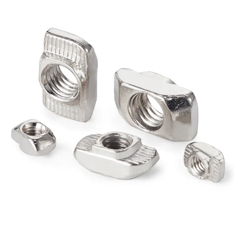 304 Stainless steel M4 M5 M6 M8 Hammer Head Drop In T Slot Drop Nut for ...