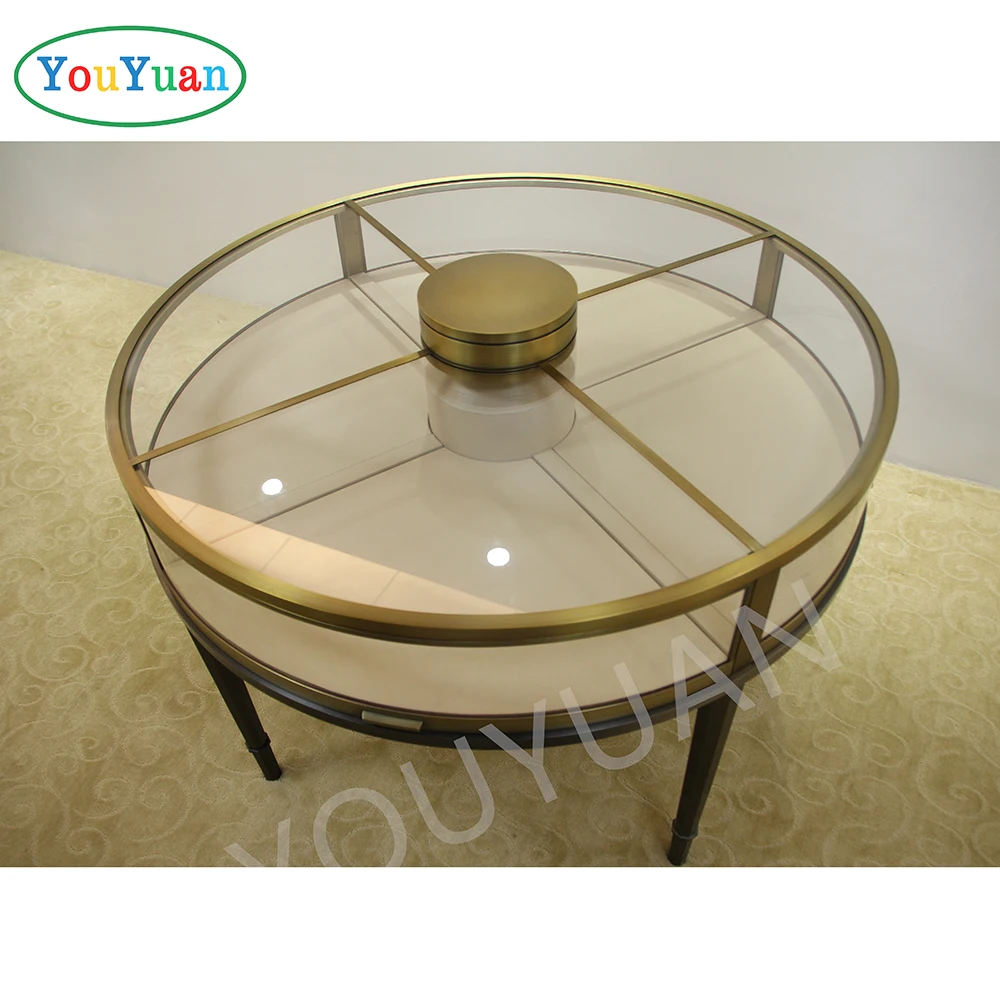 Jewelry Case Display - Rotating Glass Showcase Counter