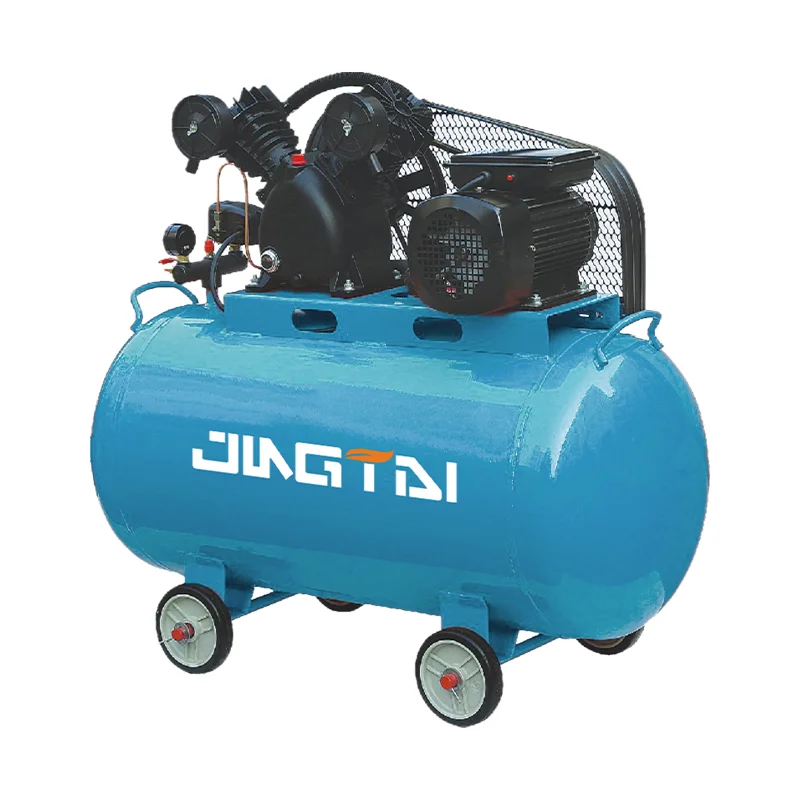 100l 8bar 2hp Two-cylinder Reciprocating Manufacturers Direct Supply Cheap Portable Piston Belt ...