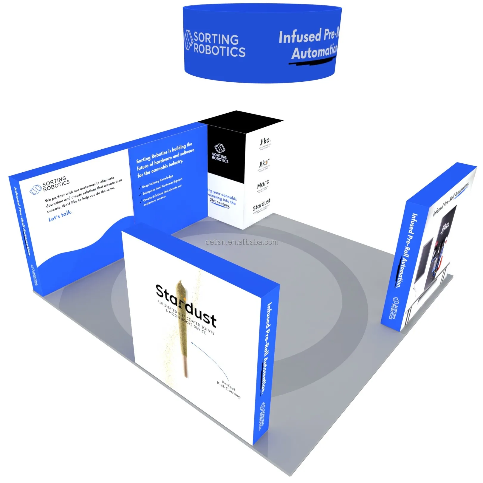 Detian Offer Backlit Exhibition Booth Lighting Trade Show Booth Large Exhibition Stand 20 20