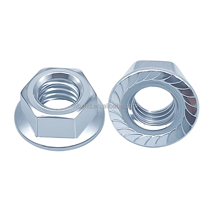 Galvanized Hexagonal Flange Nut With Serrated Anti Slip And Anti ...