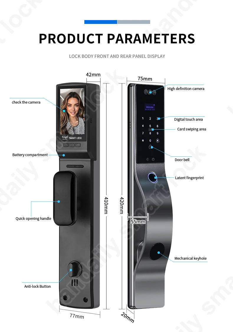 Security Cameras 3D Face Recognition Fingerprint Biometric Card Digital ...