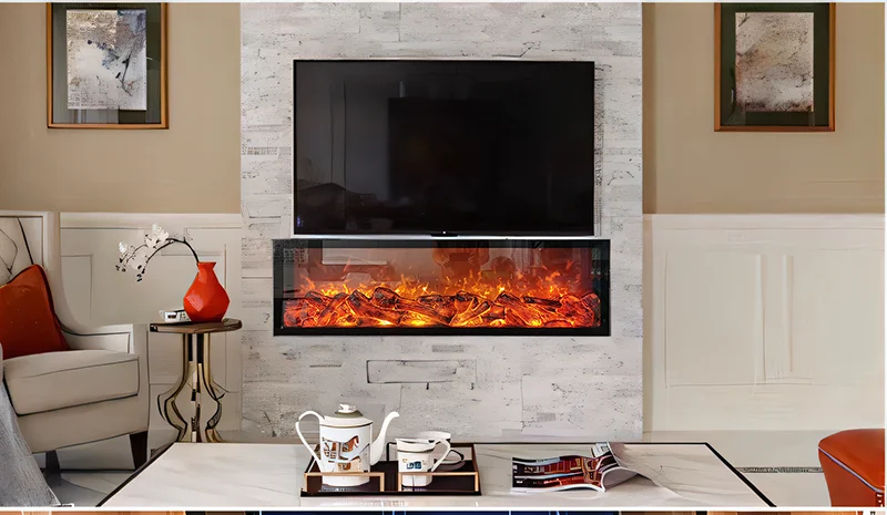 2DH 1800mm Electric Fireplace Realistic LED Flames Multiple Colors ...