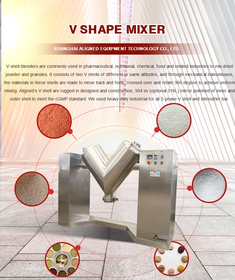 Lab Small V-type Powder Mixer Blender Granulator Machine V Mixing ...
