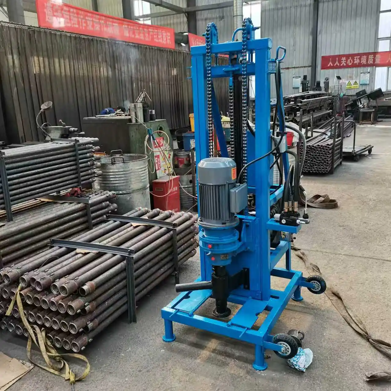 Portable 80m Depth Mini Rotary Boring Rig Machine Manual Water Well ...