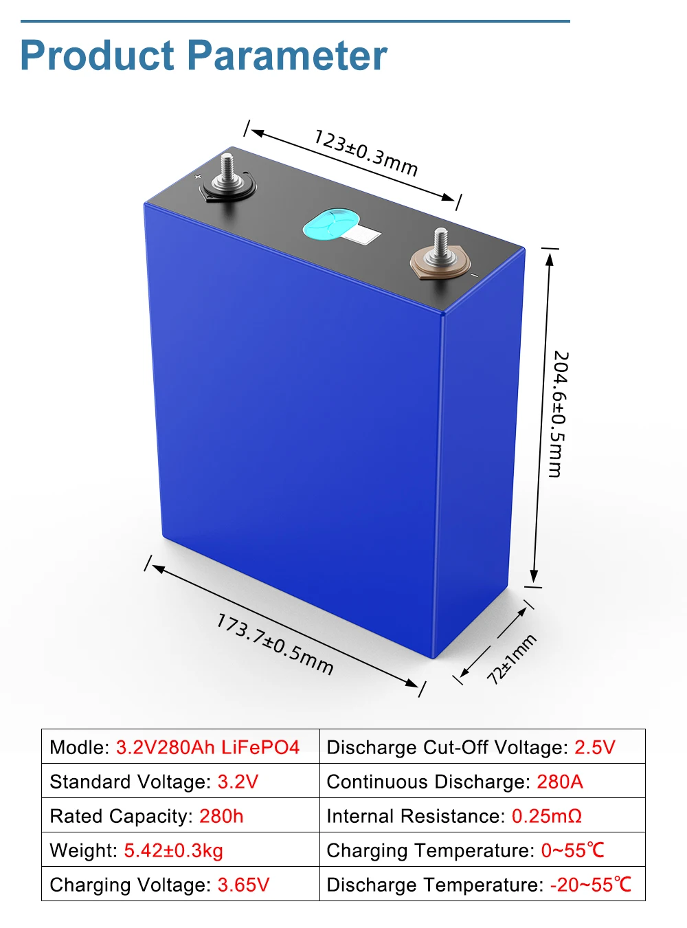 Deriy Hàng Eu 3.2v 280ah Pin Hình Lăng Trụ Pin Năng Lượng Mặt Trời Hệ ...