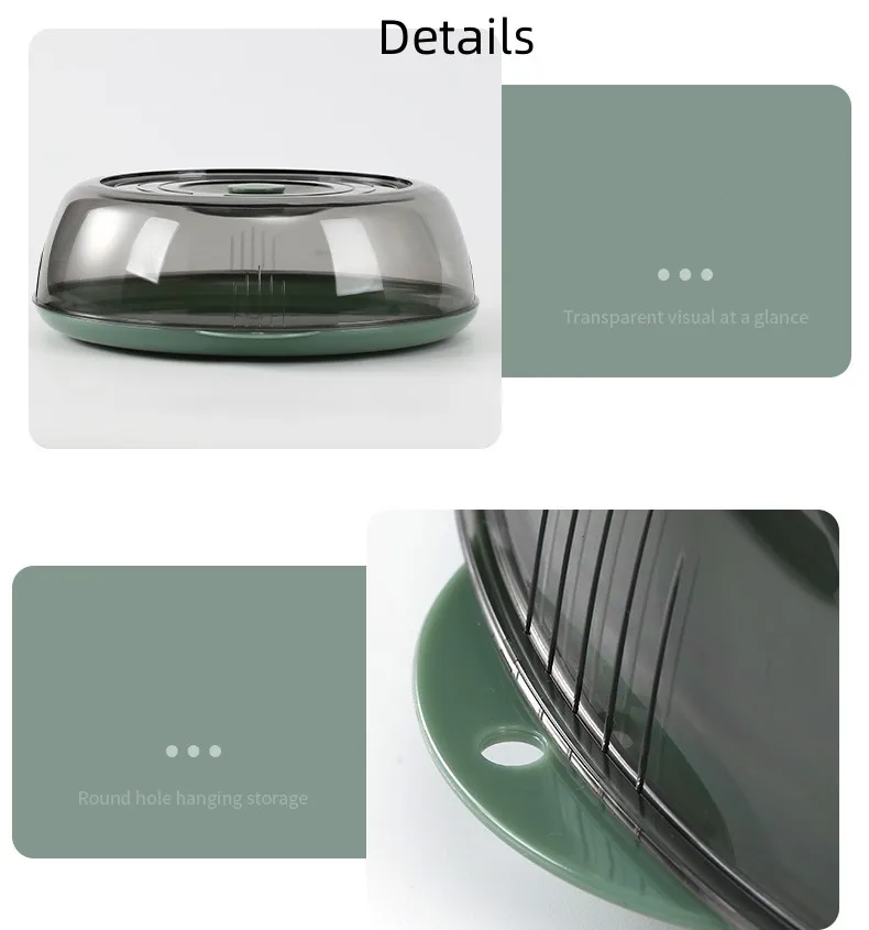 Multilayer Stackable Dust Proof Plate Food Cover Round Dish Cover Clear ...