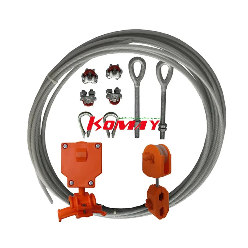 KOMAY Single Wheel Wire Rope Cable Trolley Festoon System| Alibaba.com