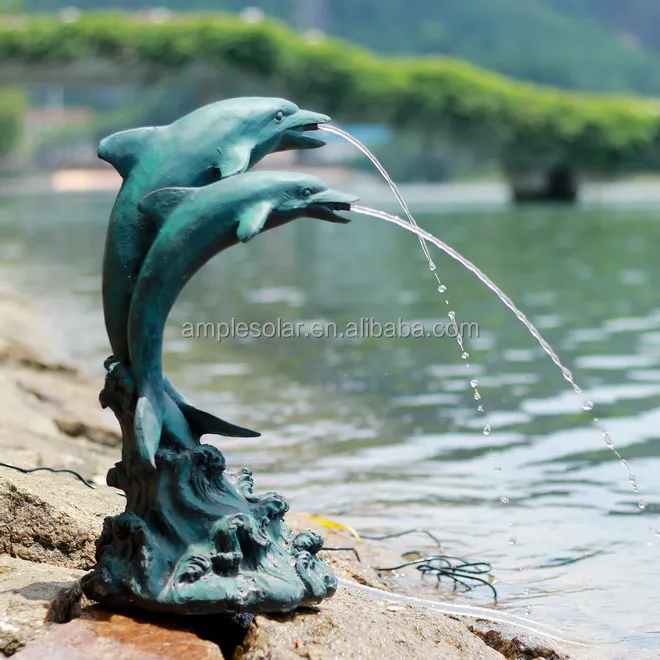 Dolphin Decor Pond Spitter Garden Statue Animal Pond Decoration ...