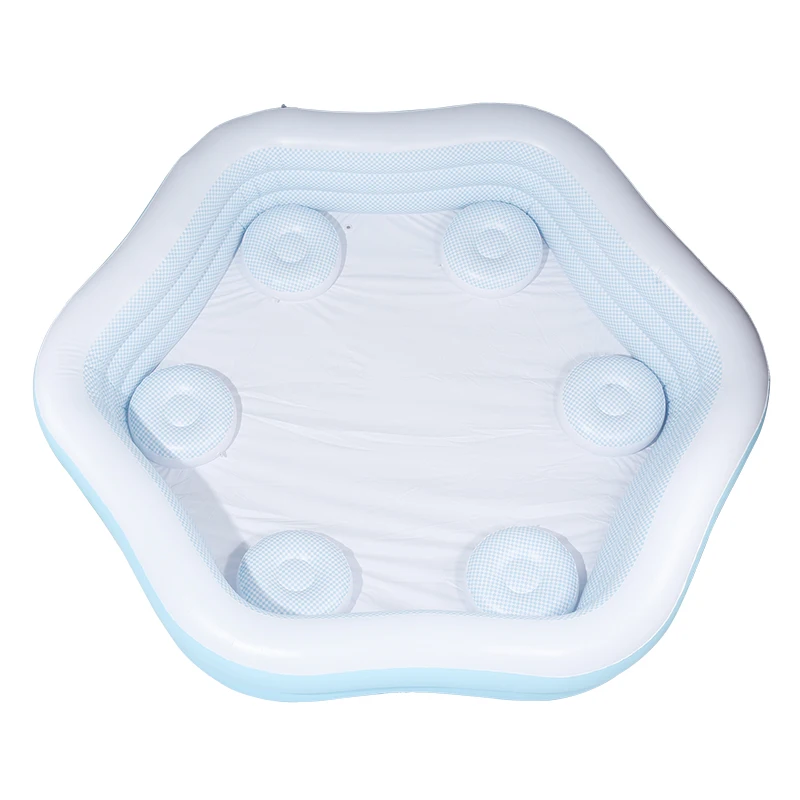 Three Layers Of Hexagons Inflatable Swimming Pool For Kids And Adults ...