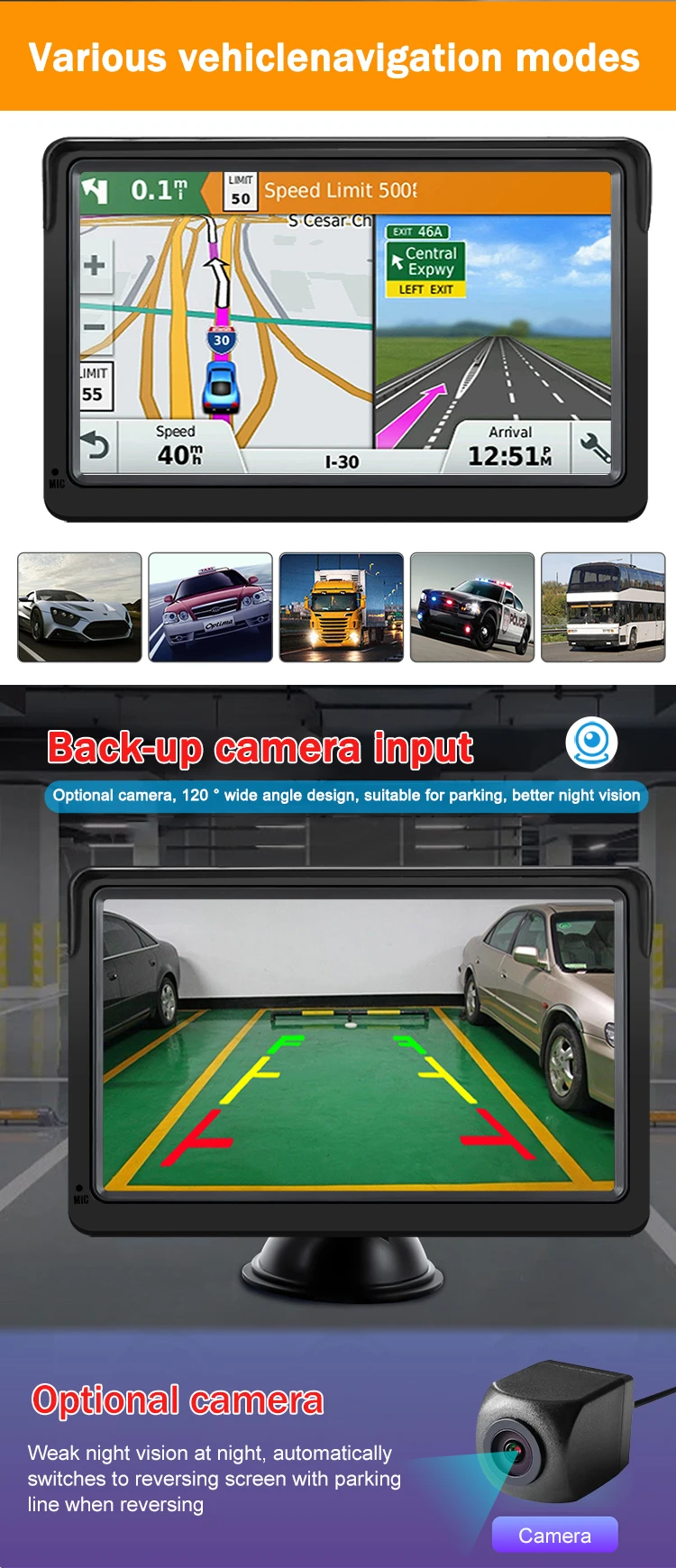 7inch Wireless Portable Carplay - Android 11 Display Monitor